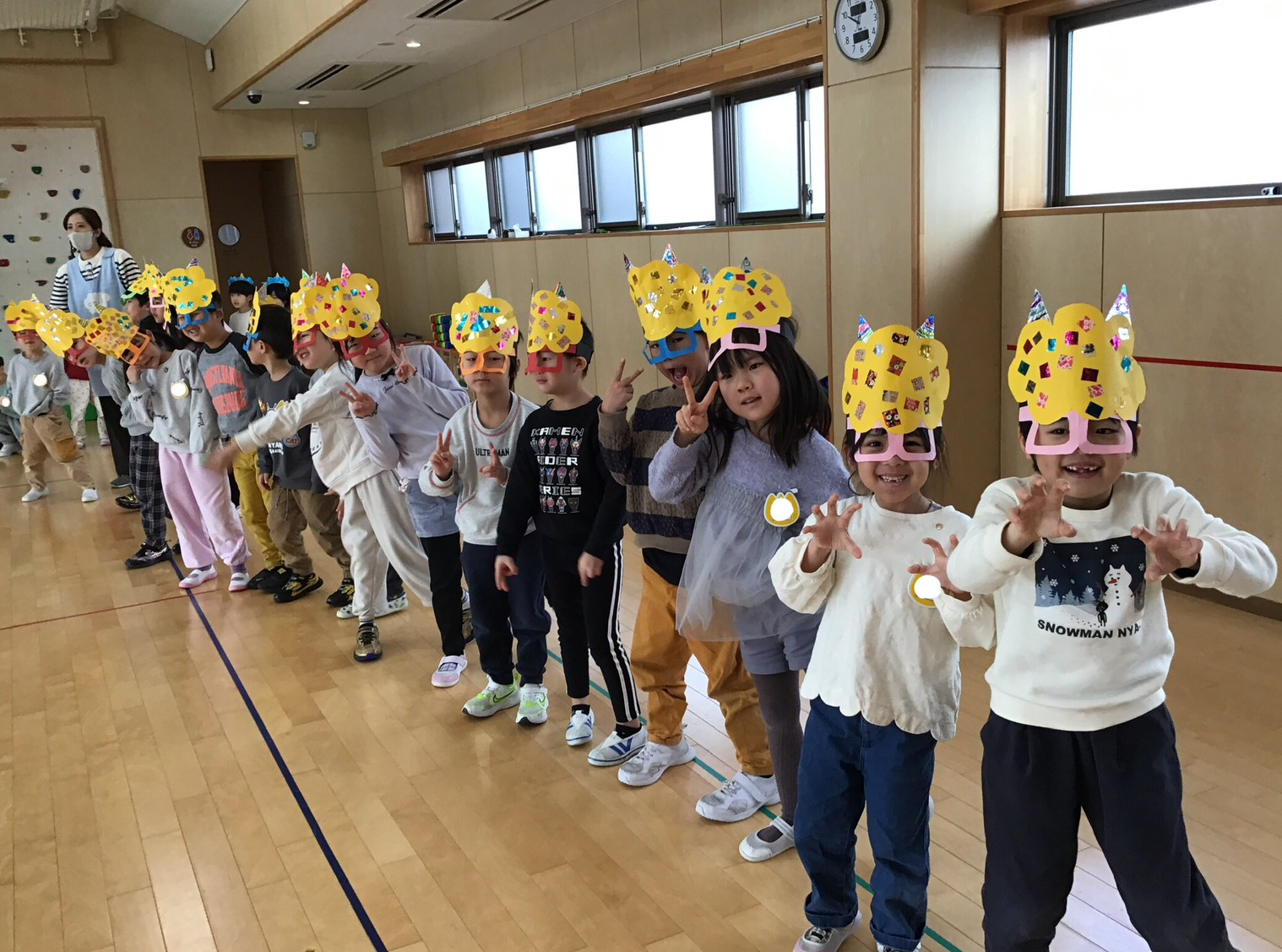 あおぞら組 1月28日の様子👹 | 保育日記 | えびがせ保育園アミック（amic）